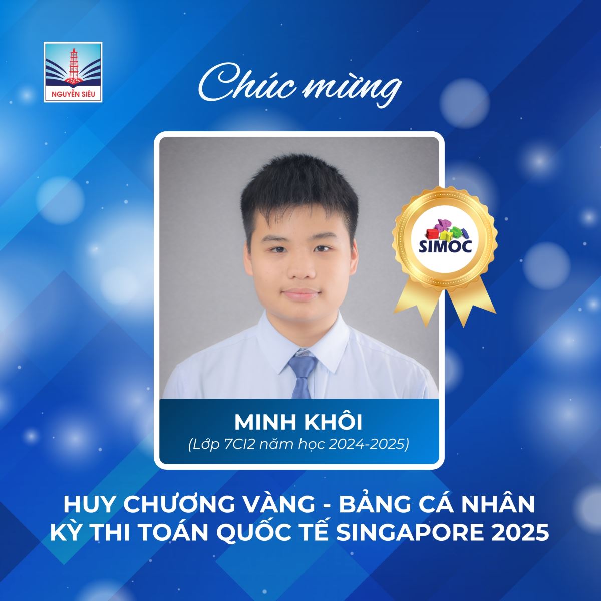 Nguyễn Siêu School (Hanoi, Vietnam) - NS-ER KHỐI 7 GIÀNH HUY CHƯƠNG VÀNG KỲ THI TOÁN QUỐC TẾ ...